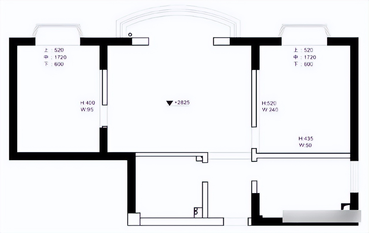 Transform an old room of 72 square meters, a deformed and interesting ...