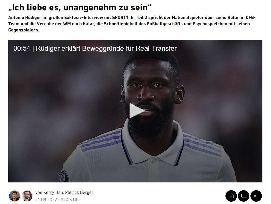 Rudiger: I like to trash talk with my opponents, it's a pleasure - iNEWS