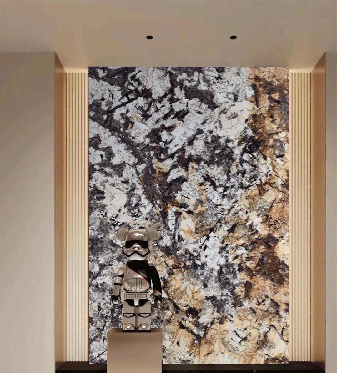 Exotic, snow mountain silver fox luxury stone adds mystery and charm to ...