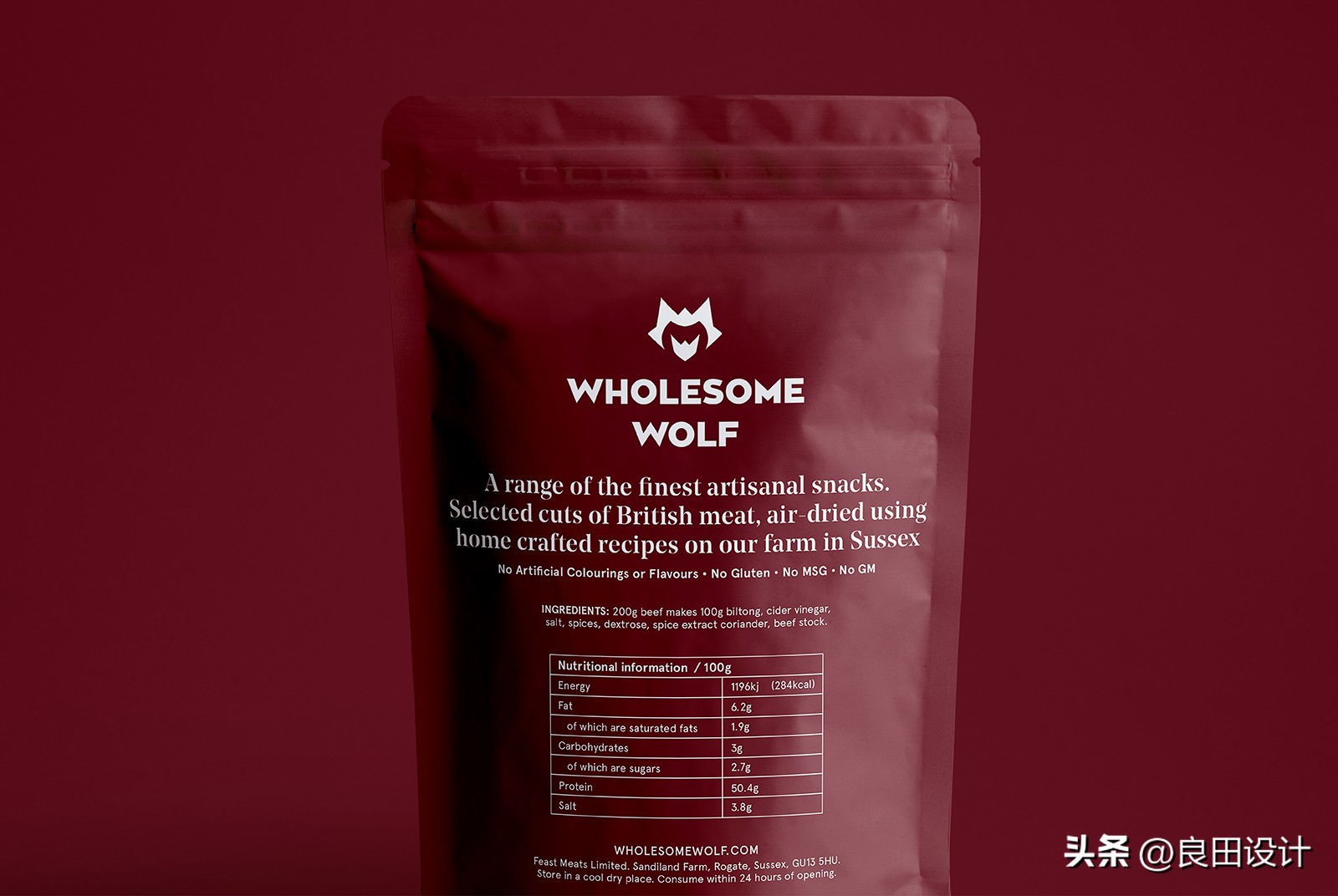 British snack brand Wholesome Wolf jerky food packaging design - iNEWS