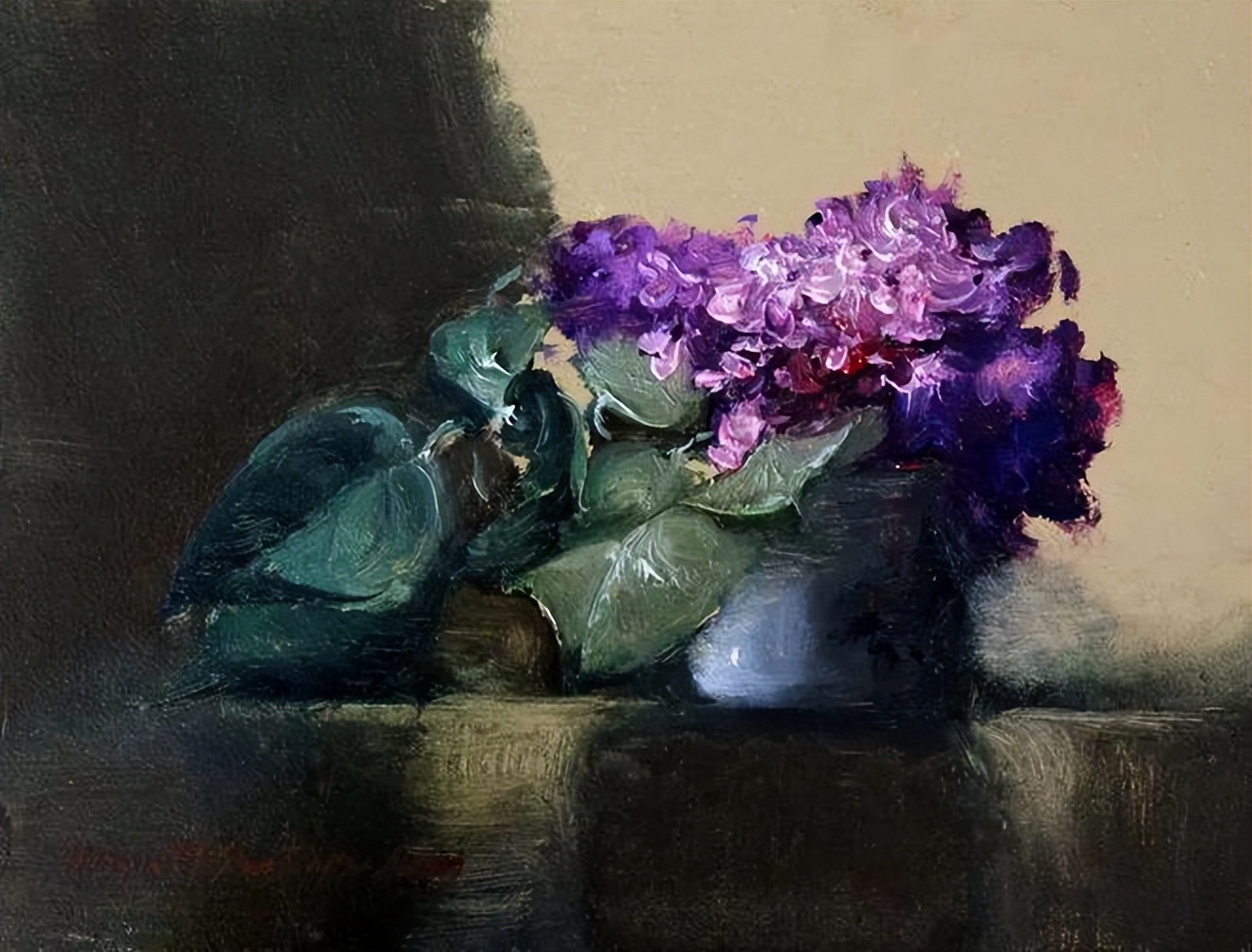 Still life oil painting with strong chiaroscuro - iMedia