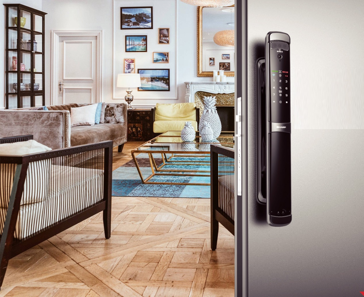 Take you to experience the humanized design of Sharp smart door lock ...