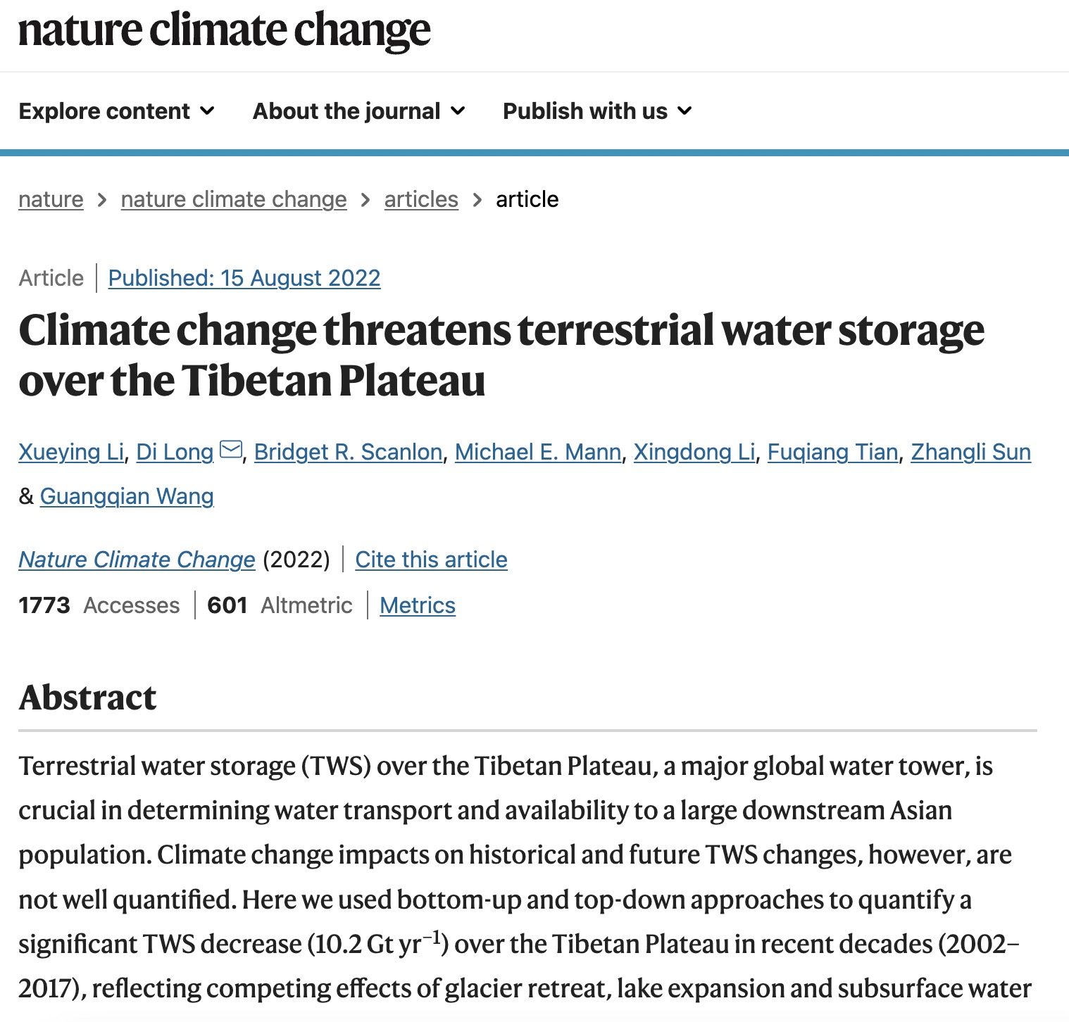 Asian water towers change: 230 billion cubic meters of water may be ...