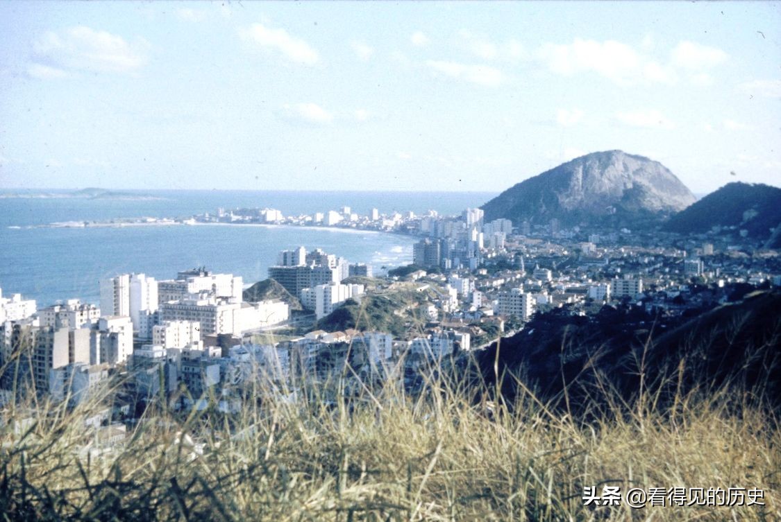 Colored old photo of the beautiful bay of Rio de Janeiro, Brazil, 1938 ...