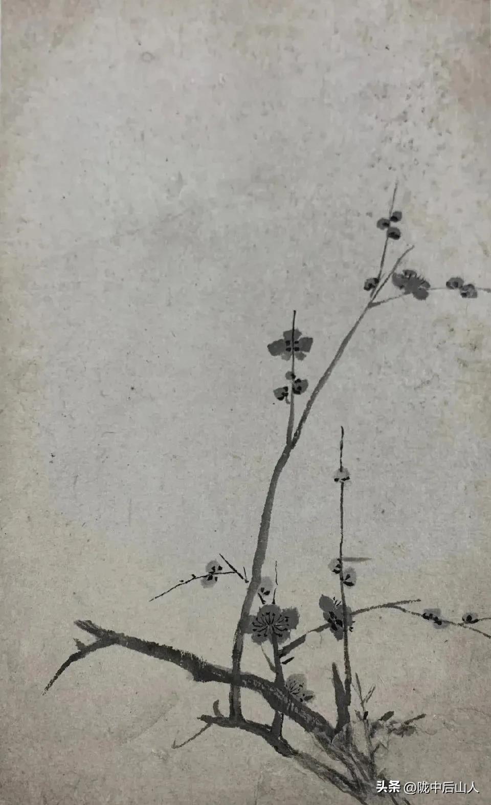 Hongren's painting of plum blossoms: the quiet artistic conception between concise brushwork and ...