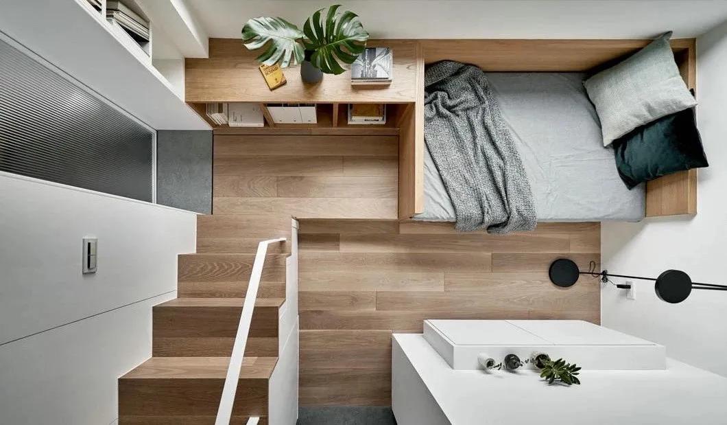 A person's dwelling life, a very small apartment of 17.6 square meters ...