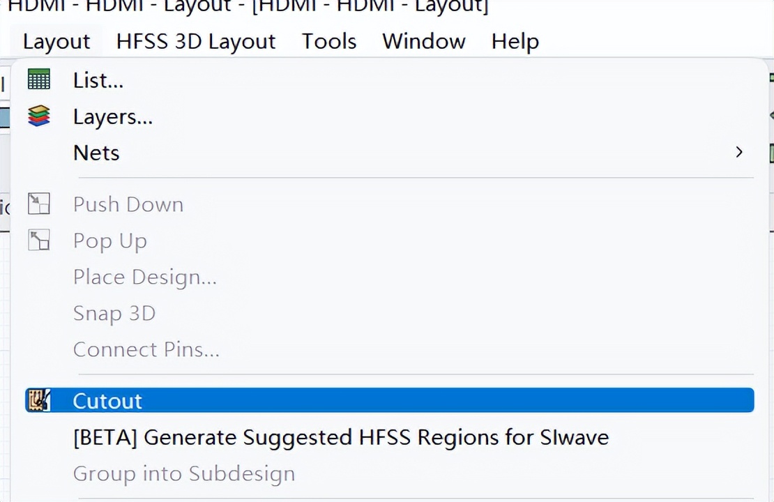 Import and cutting of models in Ansys HFSS 3D Layout - iNEWS
