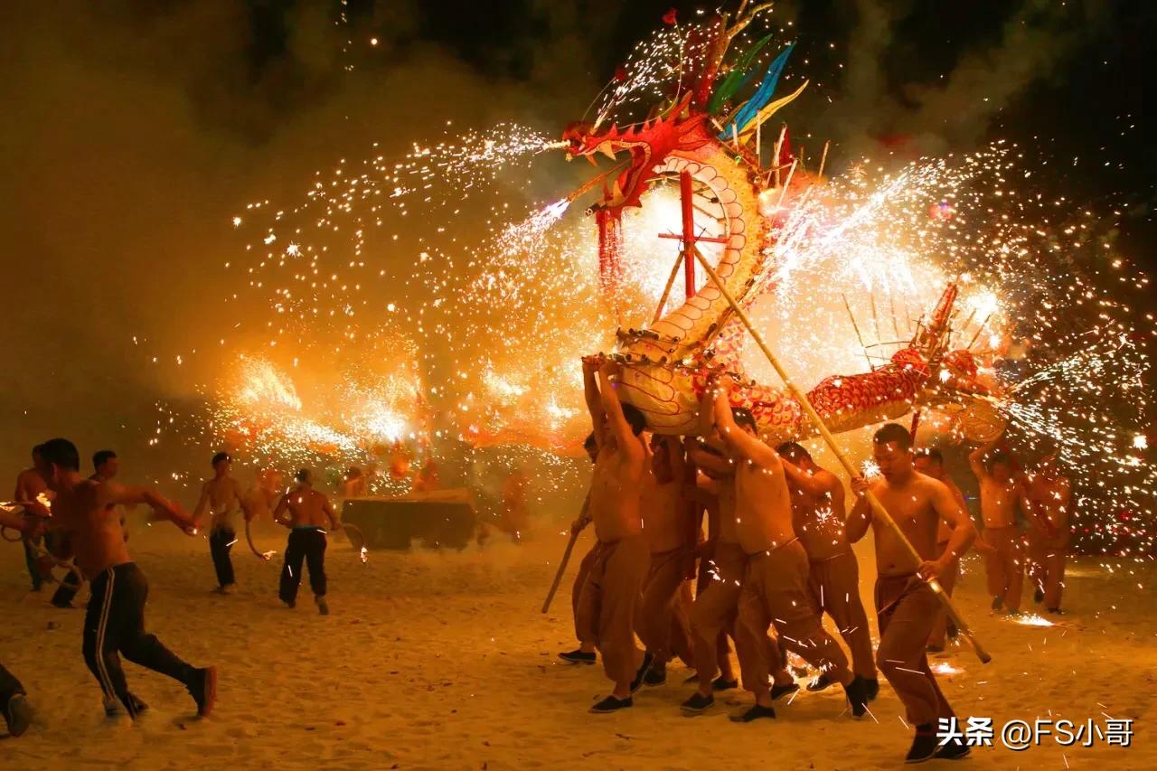 There is an intangible cultural heritage item "Fire Dragon" in eastern ...