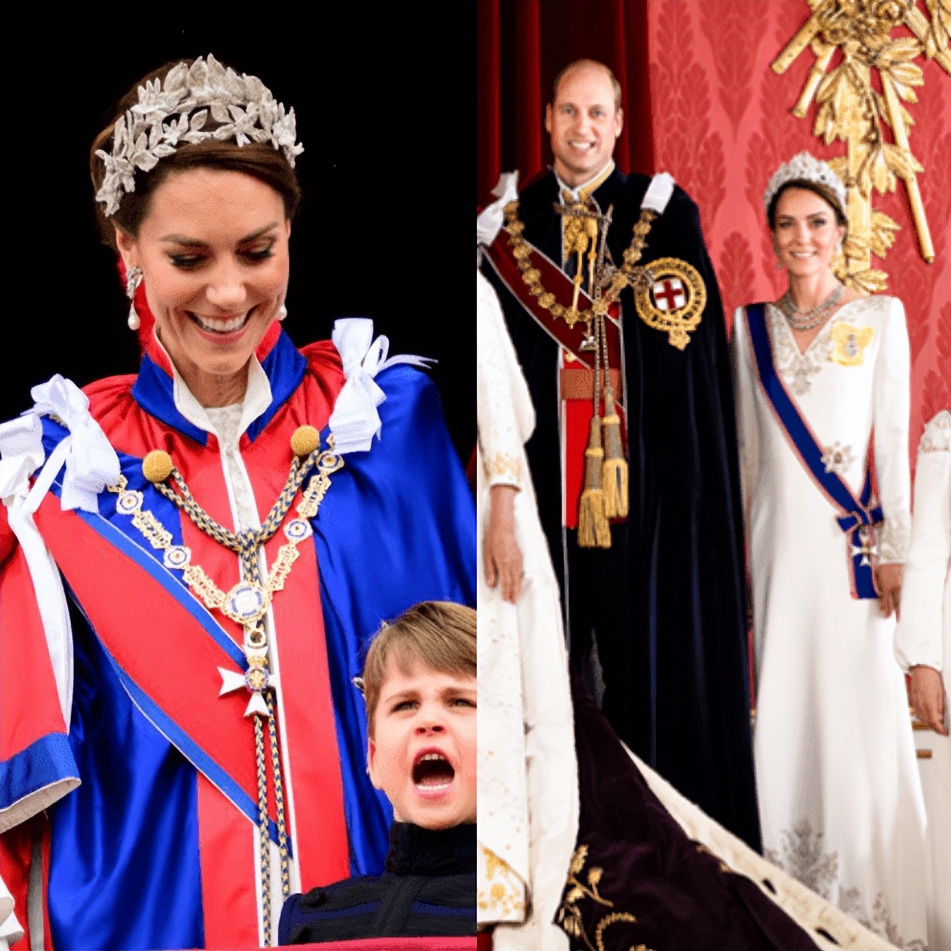 The first coronation photo of the King of England "12 people standing ...