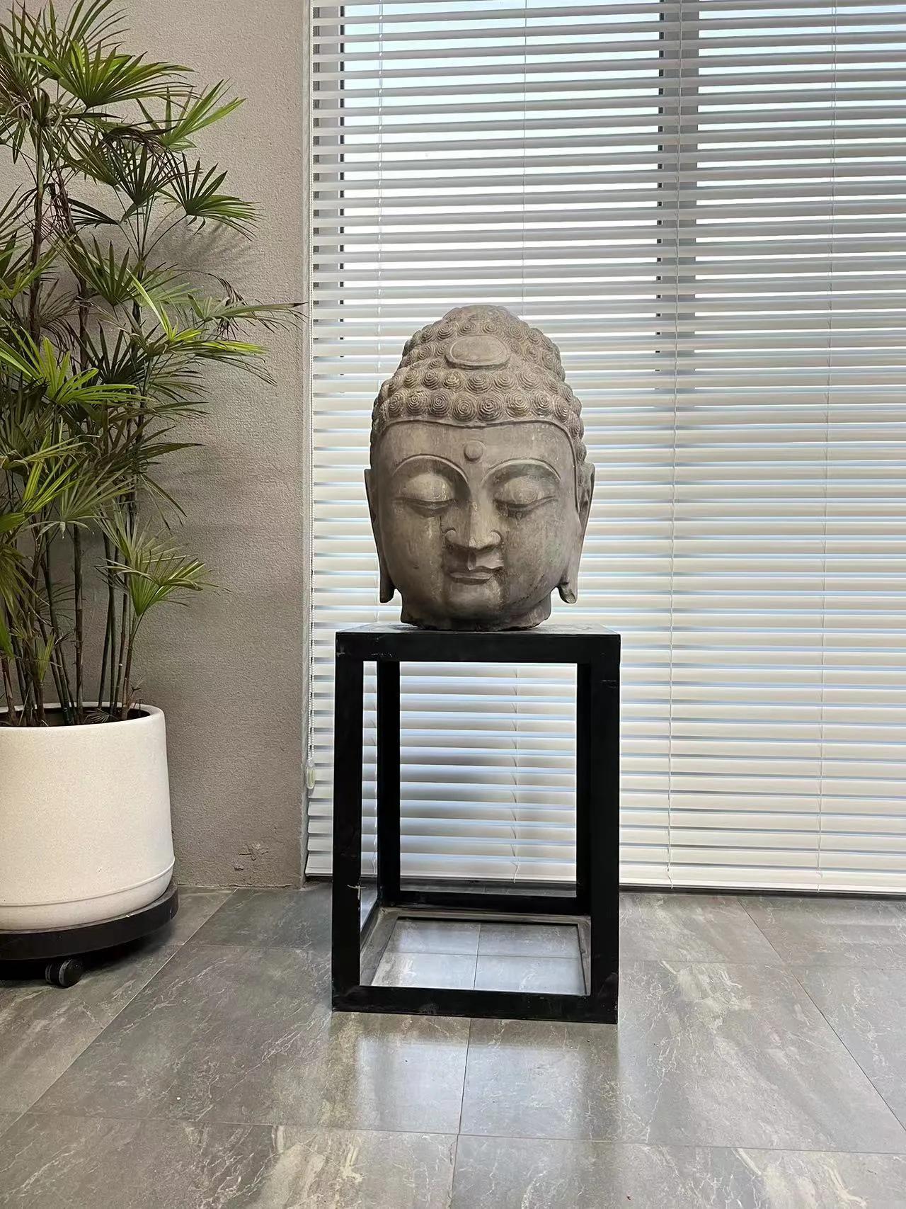 [Majestic Precious Face·Buddha Head]This Buddha statue has a kind and ...