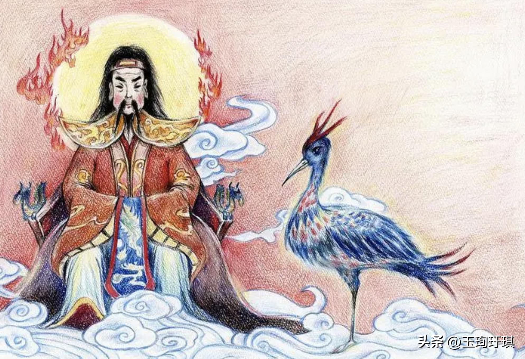 The sacred birds in "Shan Hai Jing": Luan Niao, Jing Wei, Qing Niao, Bi ...