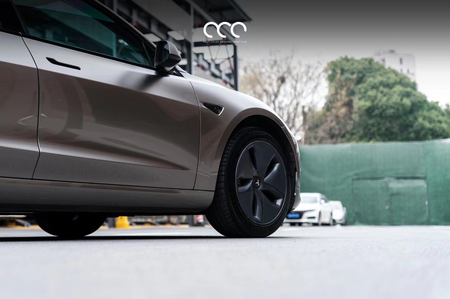 Tesla MODEL 3 diffuse color change film liquid metal silver, super ...