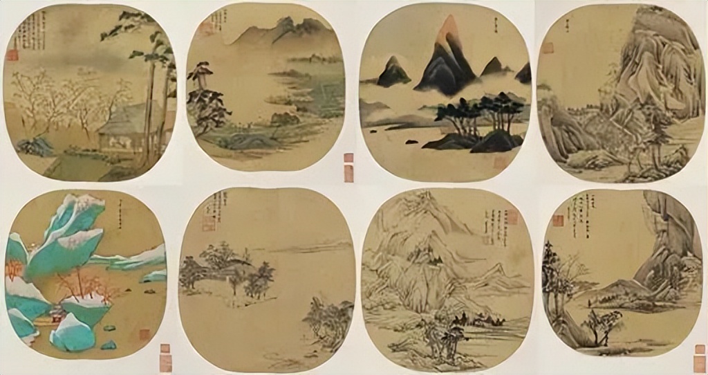 Dong Qichang's "Eight Views of Yan and Wu", the painting style is novel ...