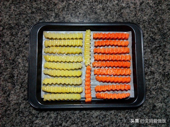 Homemade two-color fries: very simple, no frying, delicious and ...