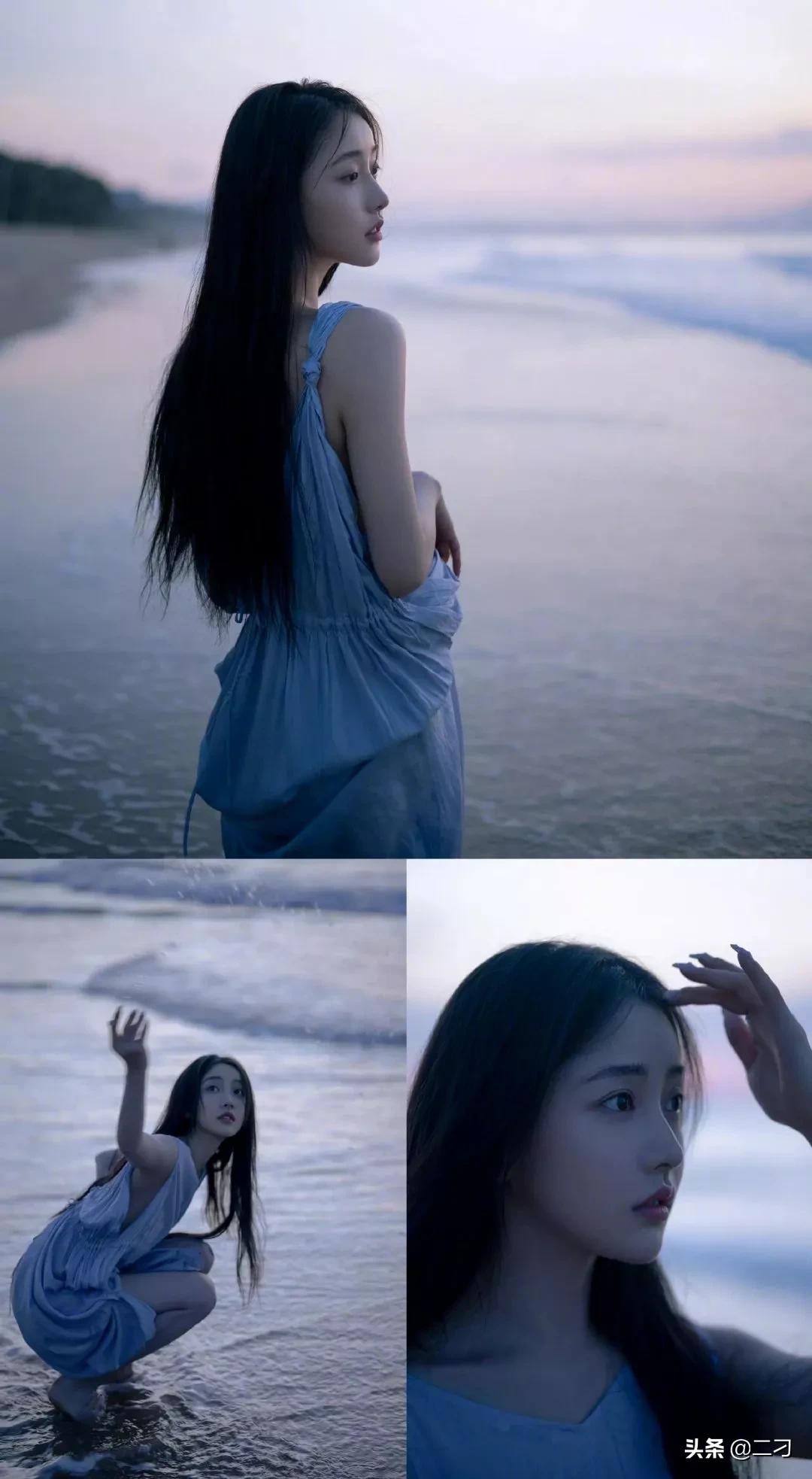 Jiang Zhenyu The seaside photo is so beautiful - iNEWS