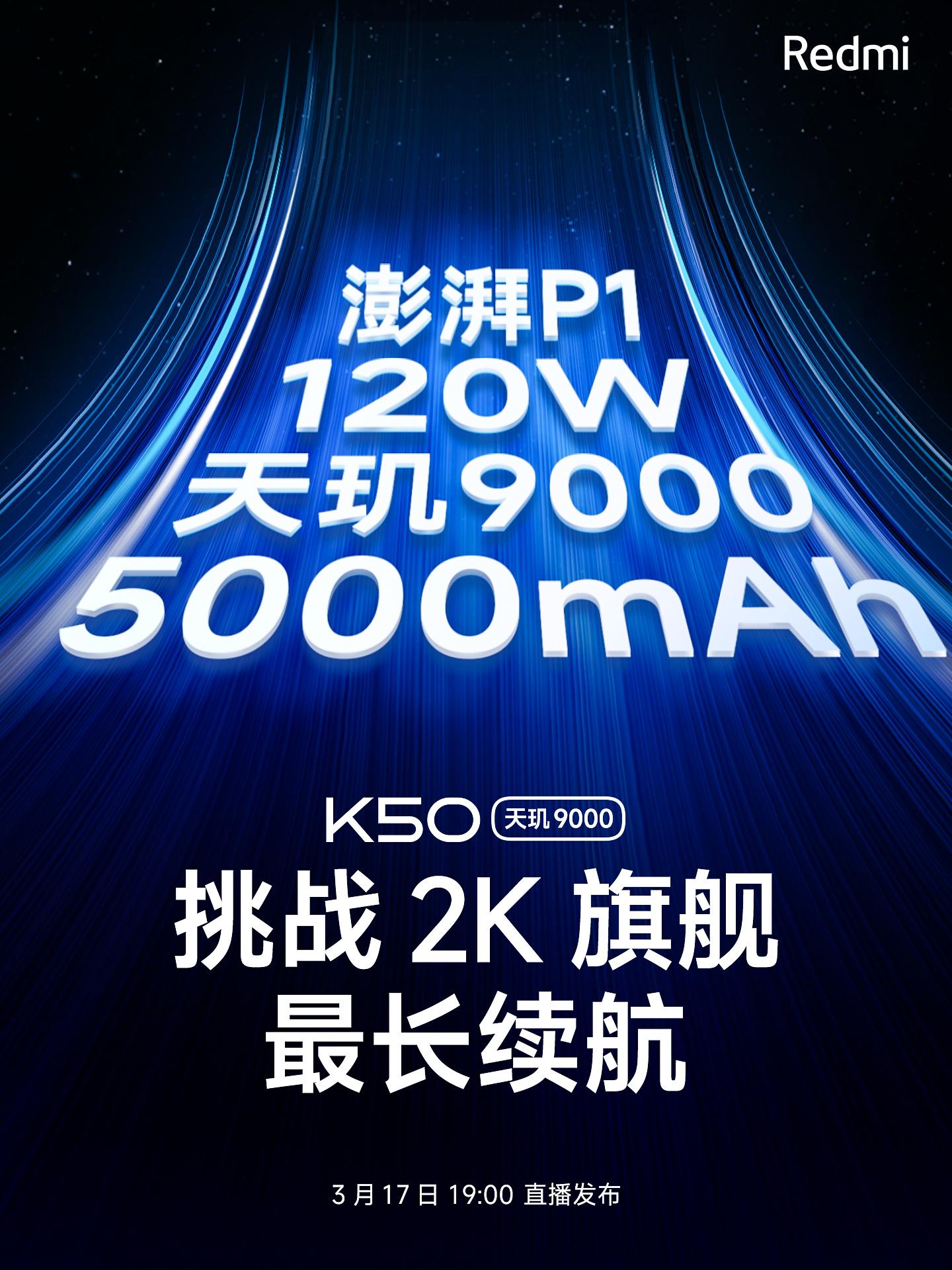 太瘋狂了！Redmi K50天璣8100版本：2K螢幕+5500mAh大電池 - 頭條匯