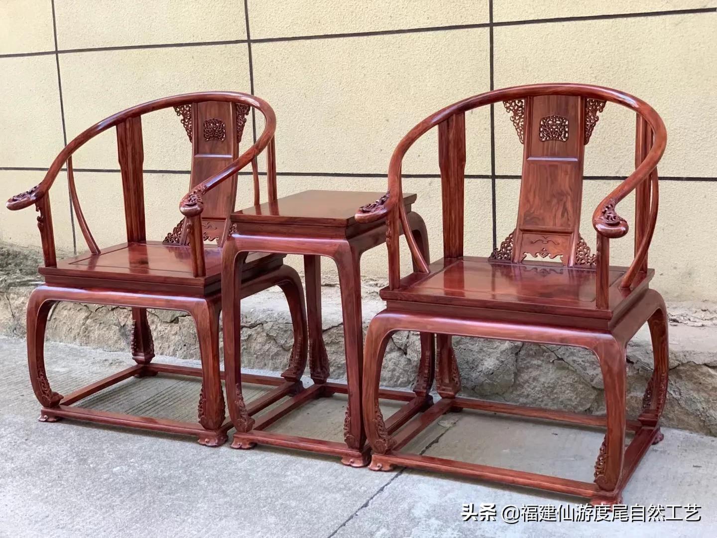 Vietnam Huanghuali single board crown chair - iNEWS