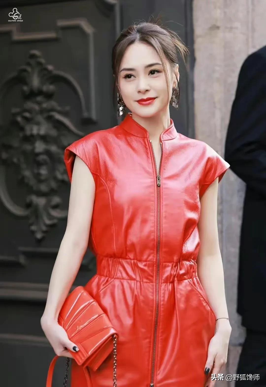 Gillian's red shape is beautiful, and she wears a red leather dress at ...
