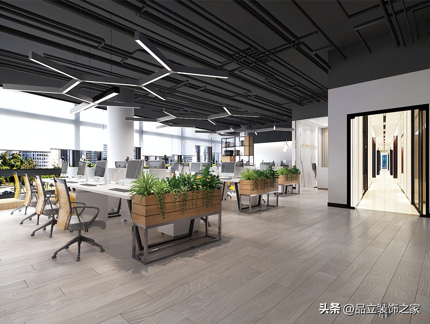 To improve the decoration grade of office buildings, these design ...
