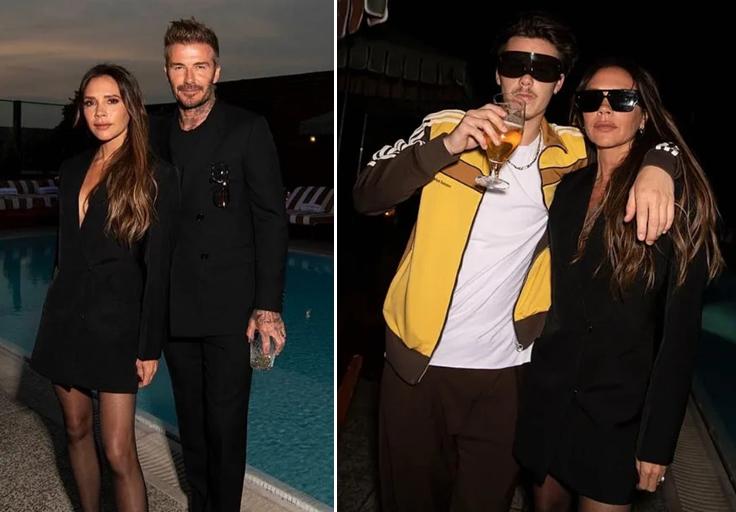 A recent photo of the 49-year-old Mrs. Beckham shows off her chopstick ...