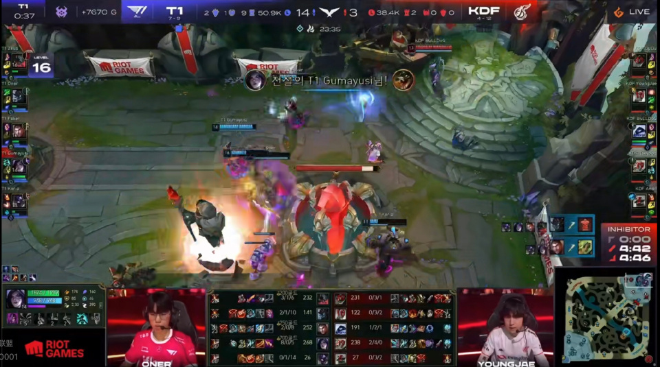 T1 is still gnawing on the old! Faker returns to his teammates to win ...