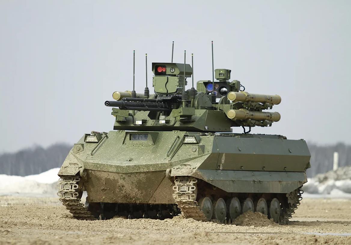 Uranus-9 unmanned combat vehicle, with powerful performance such as ...