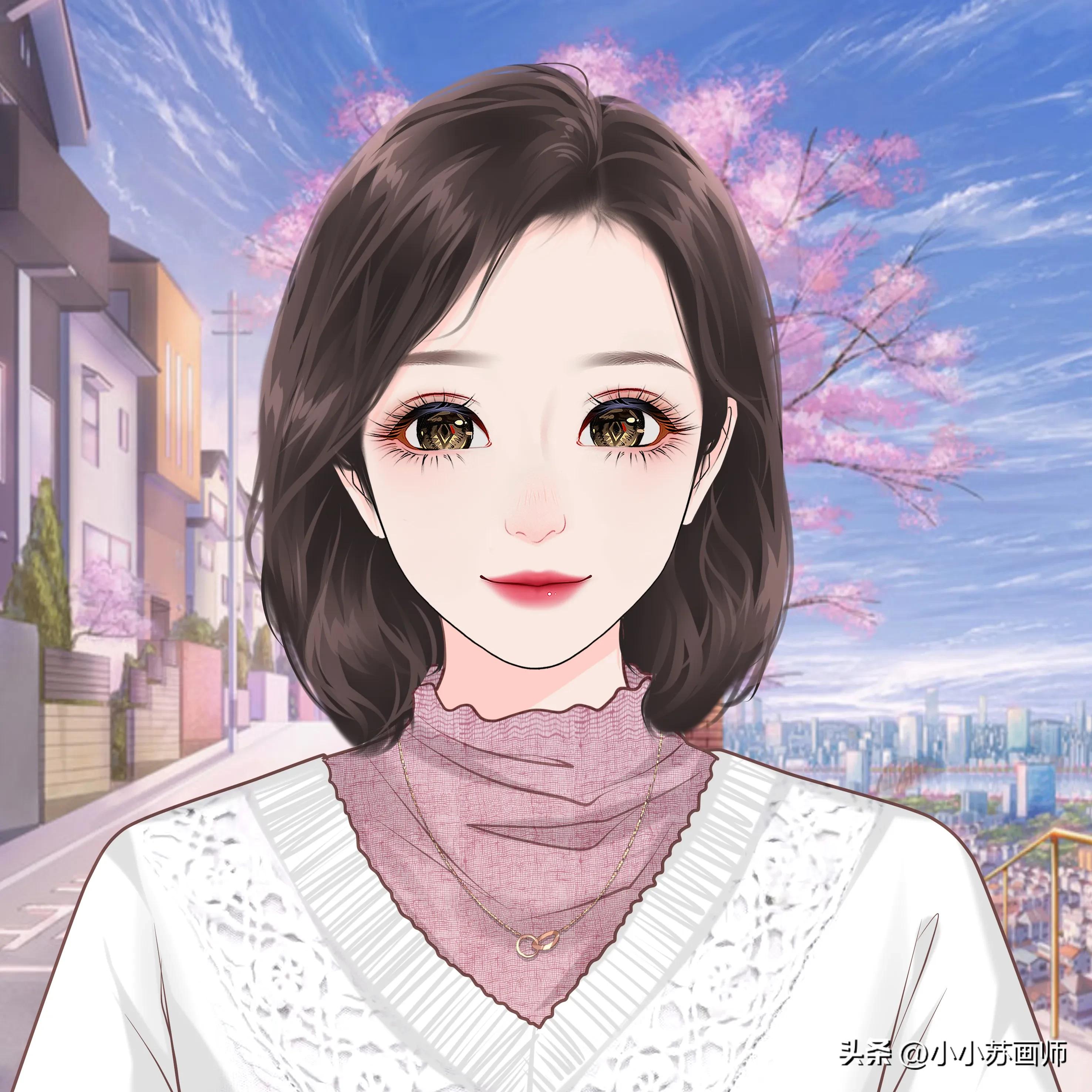 Change your avatar, sweet and beautiful girls hand-painted avatar, see ...