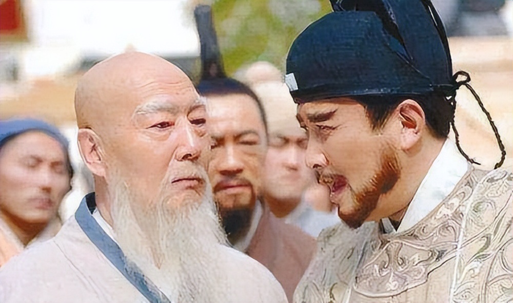 The first couplet of the censor: "The wind blows the Arhat and shakes ...