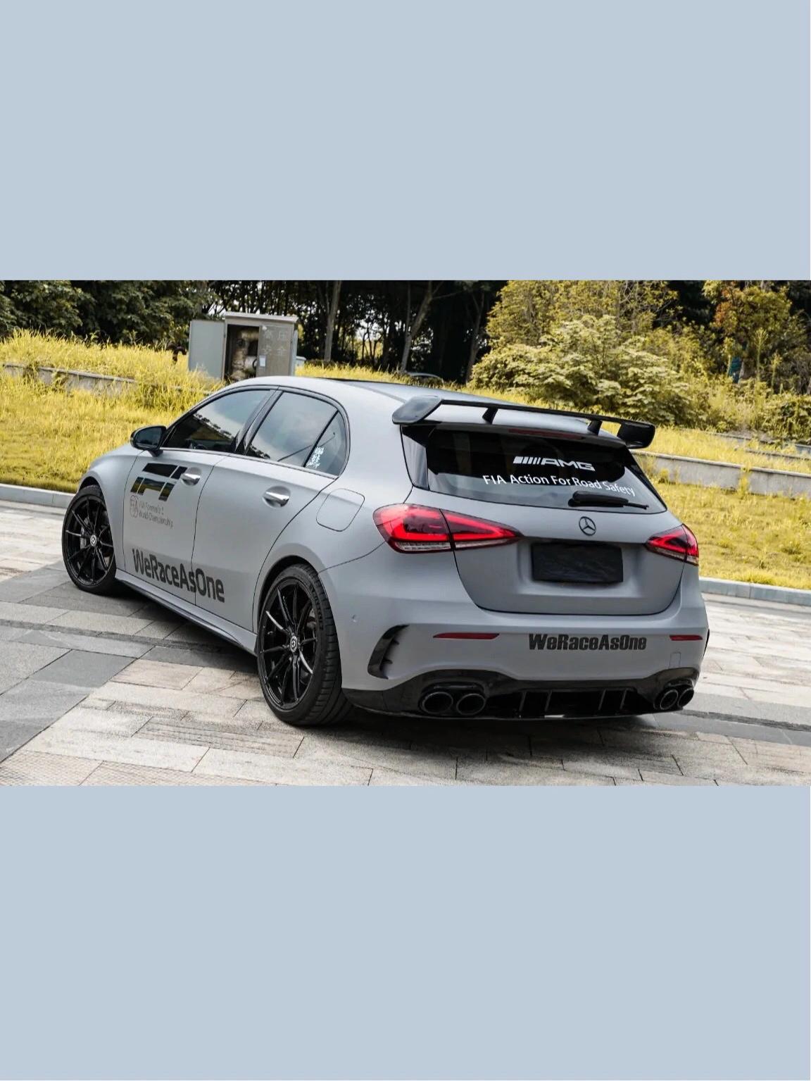 Mercedes-Benz A45-ICR color change film quiet night gray, the gospel of ...