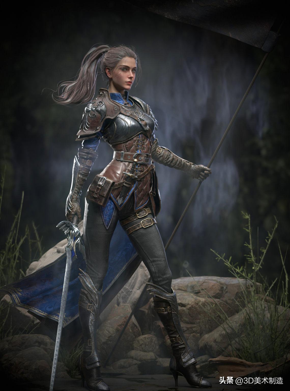 "3D Modeling Learning Reference" Realistic Female Character Game Art ...