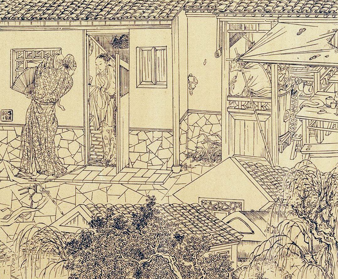 Using line drawing to draw classic literary masterpieces, Cao Han ...