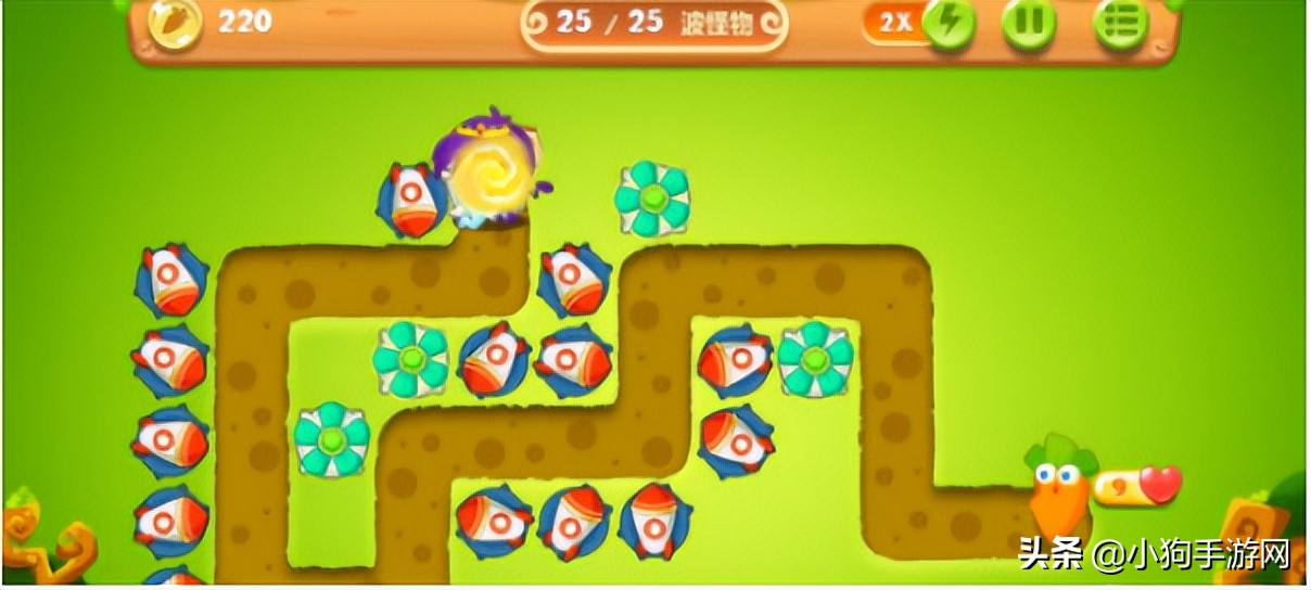 Defend Radish 2 mobile game level 29 clearance strategy - iNEWS