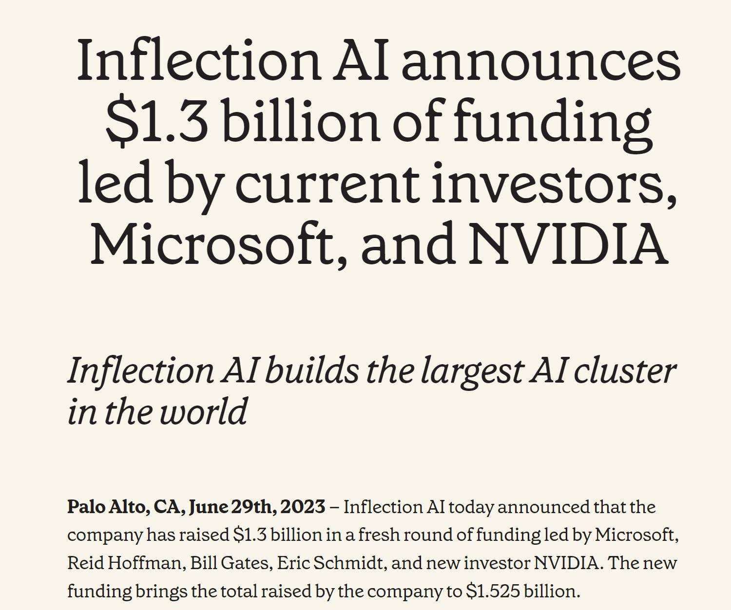 Inflection AI raises $1.3 billion, led by Microsoft and Nvidia - iNEWS