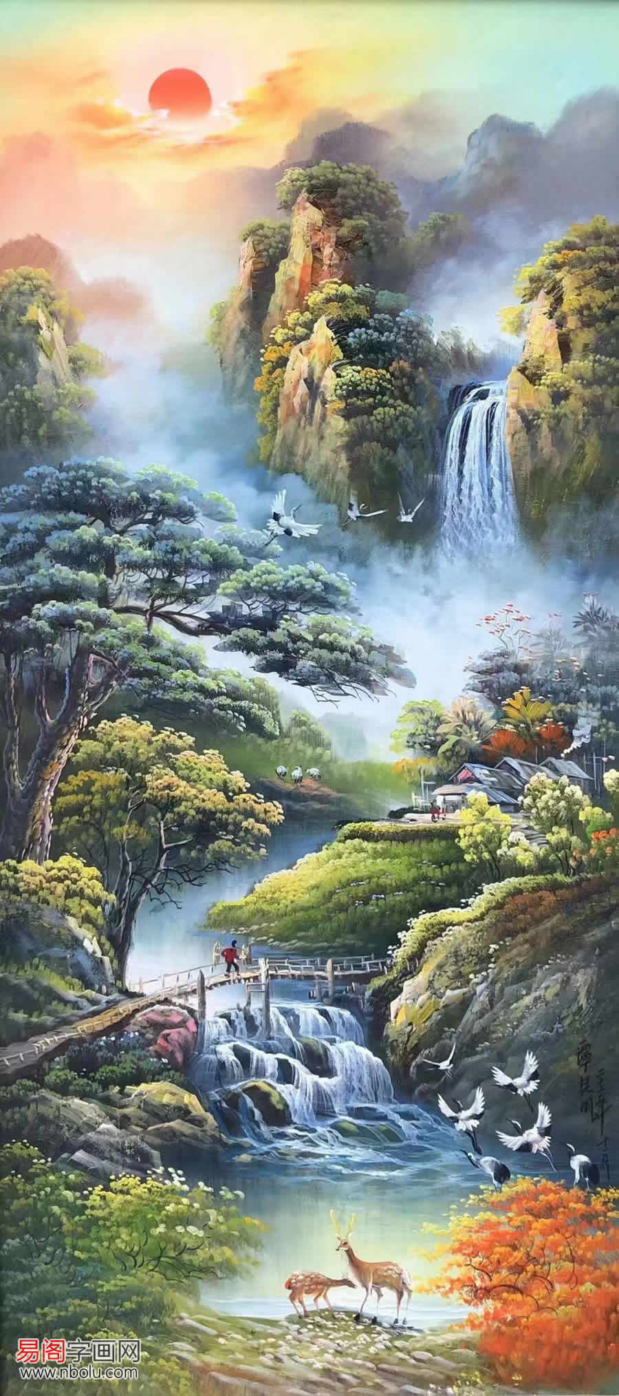 Tan Qiming's landscape oil painting, an artifact to enhance the taste ...