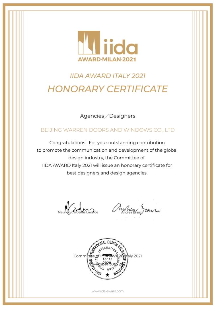 Warren Doors and Windows "Kepler": Won the Italian International Design ...