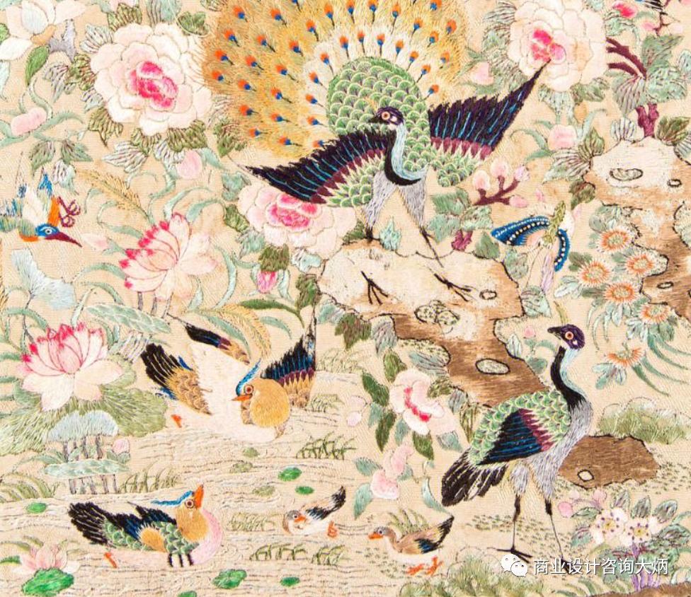 Traditional Chinese pattern embroidery highlights the typical oriental ...