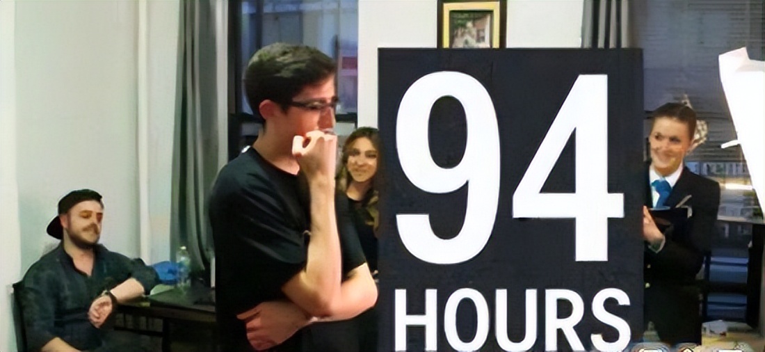 The person who watched TV the longest continuously for 94 hours; the ...