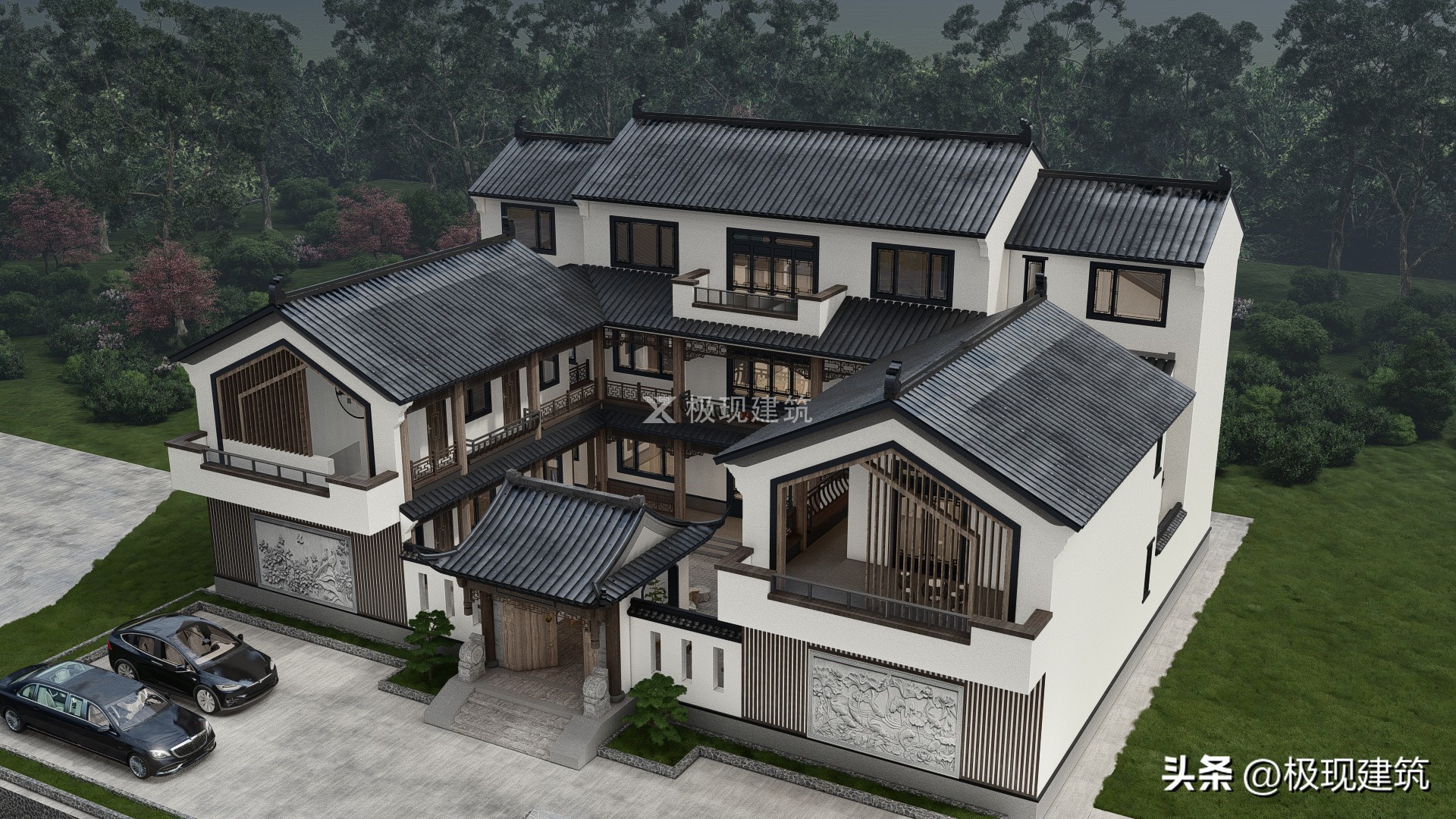 Three-storey new Chinese-style courtyard house - iNEWS