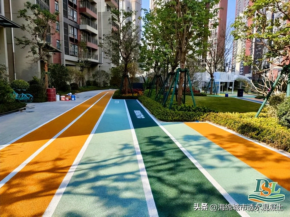 Water-based [colored asphalt] pavement color change, construction ...