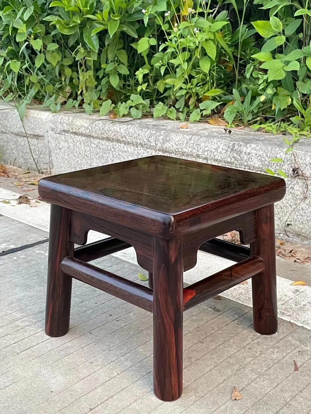 Big red rosewood Wang Shixiang same style rich stool - iNEWS