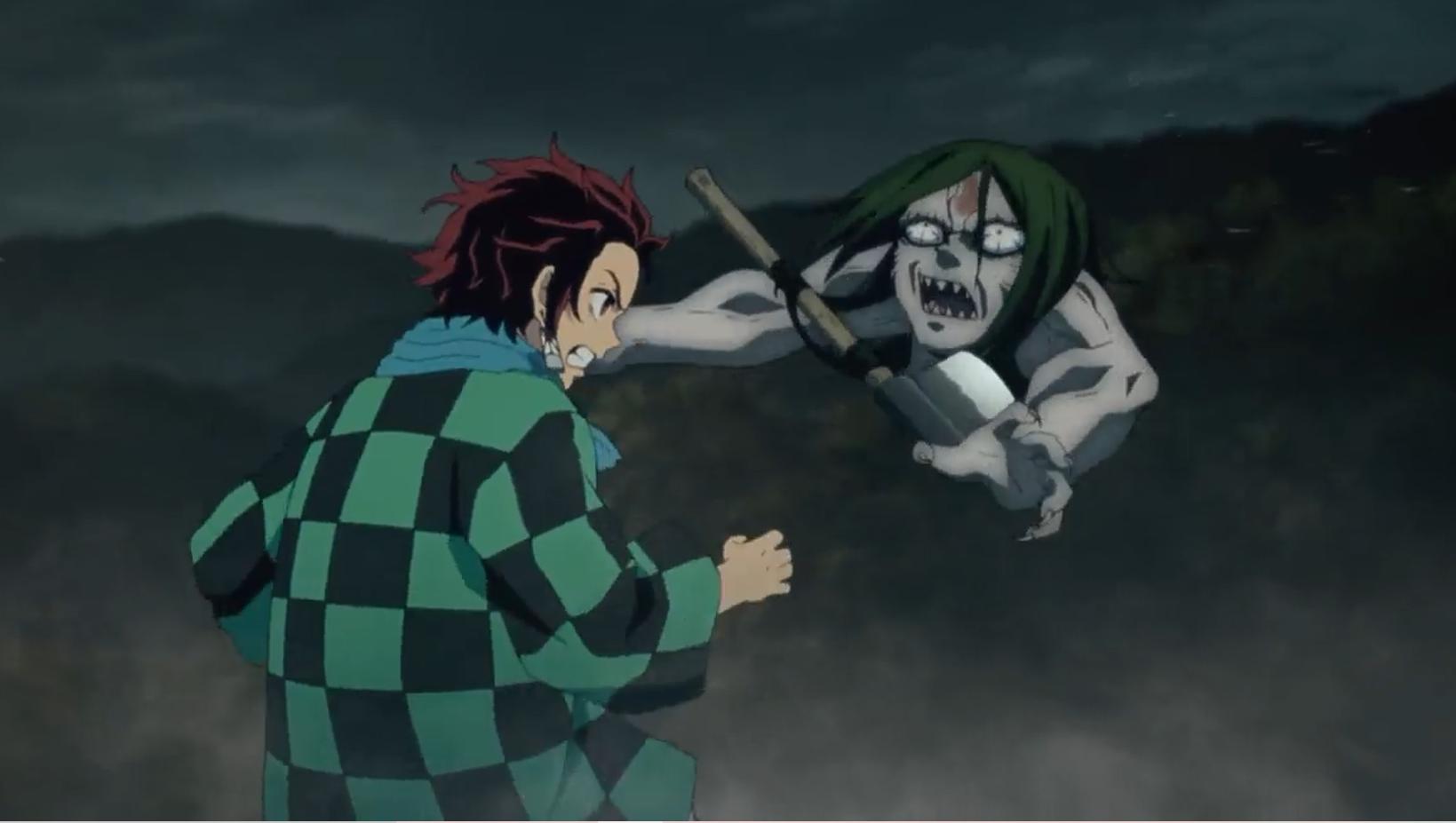 The Blade of Demon Slayer, the first battle of Tanjiro and Yadouko ...