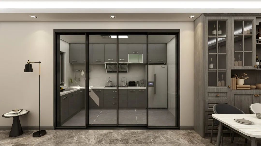 Dim small apartment, install narrow-sided doors and windows, and easily ...