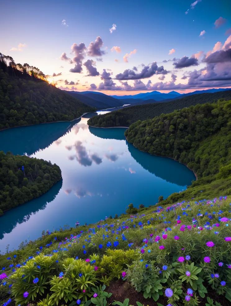 Traveling with friends in summer to see the beautiful scenery in the ...
