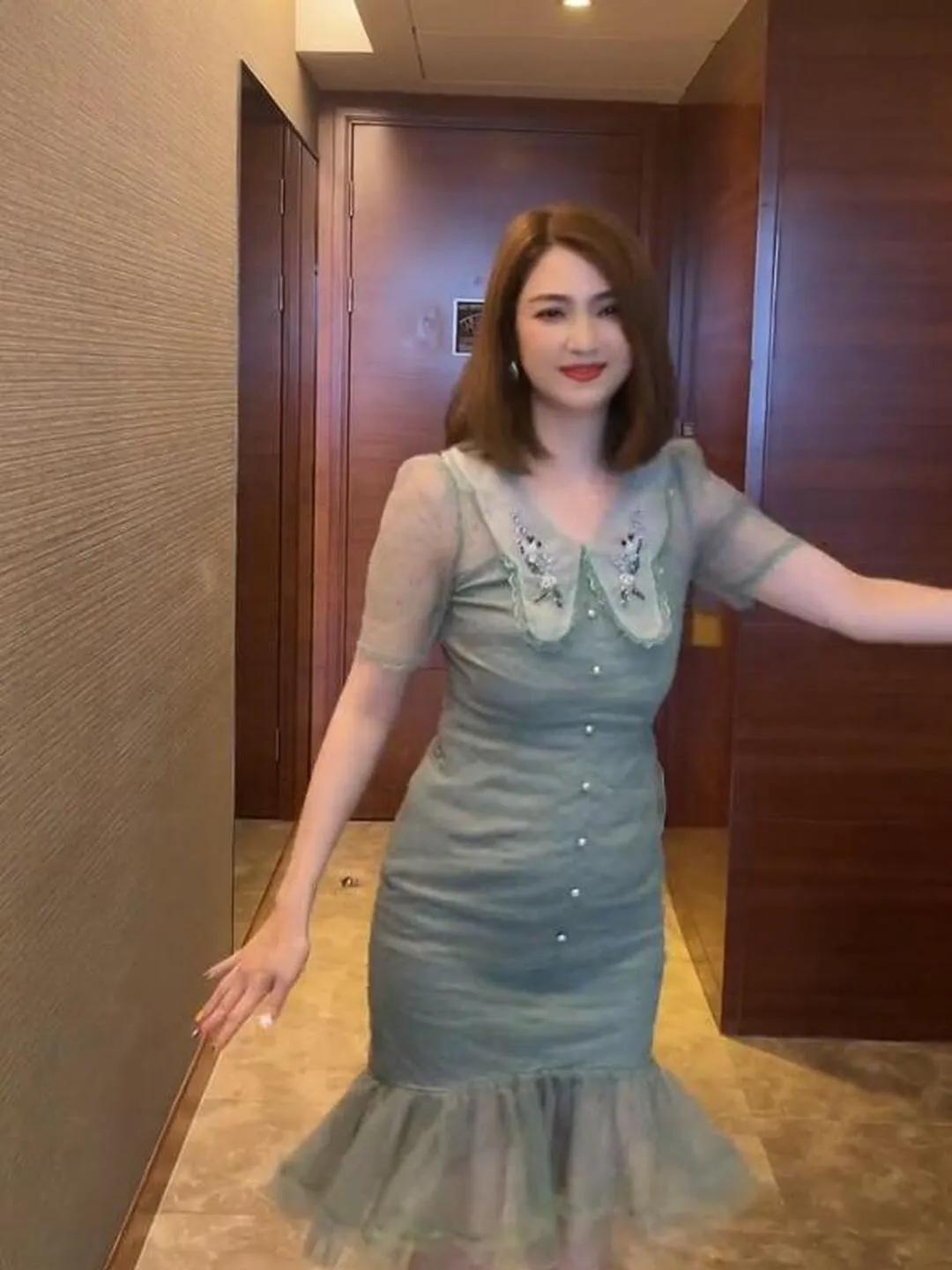 Why did Hong Xin suddenly gain weight!Wearing a tulle dress to the ...