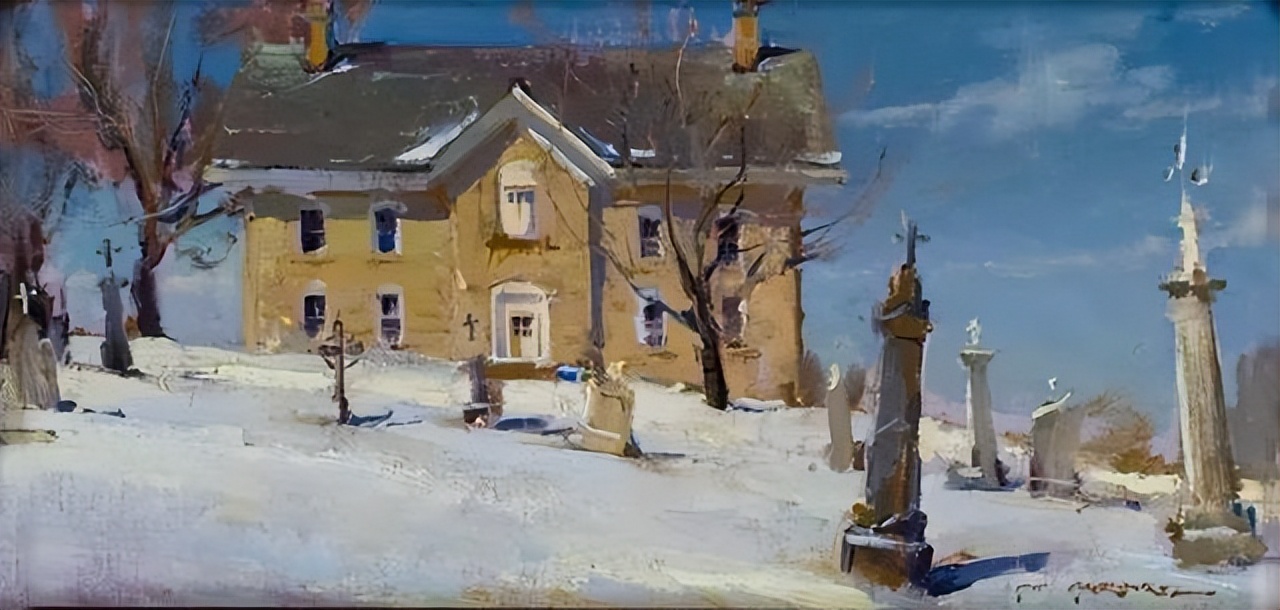 The oil painting landscape of American painter Daniel F.Gerhartz is so ...