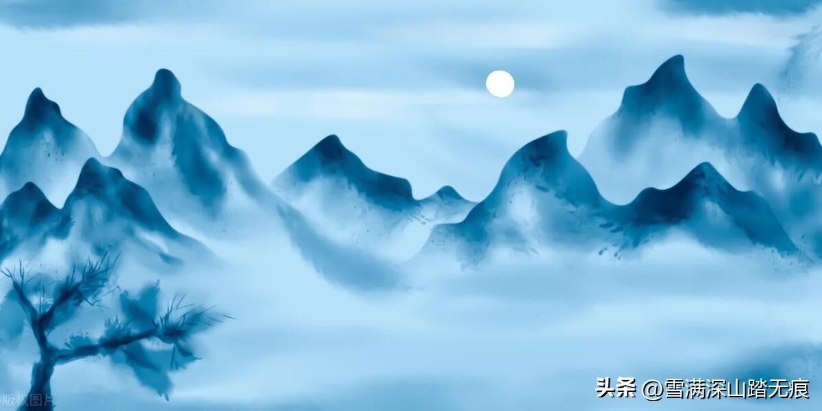 The bright moon rises from the Tianshan Mountains, amidst the vast sea ...