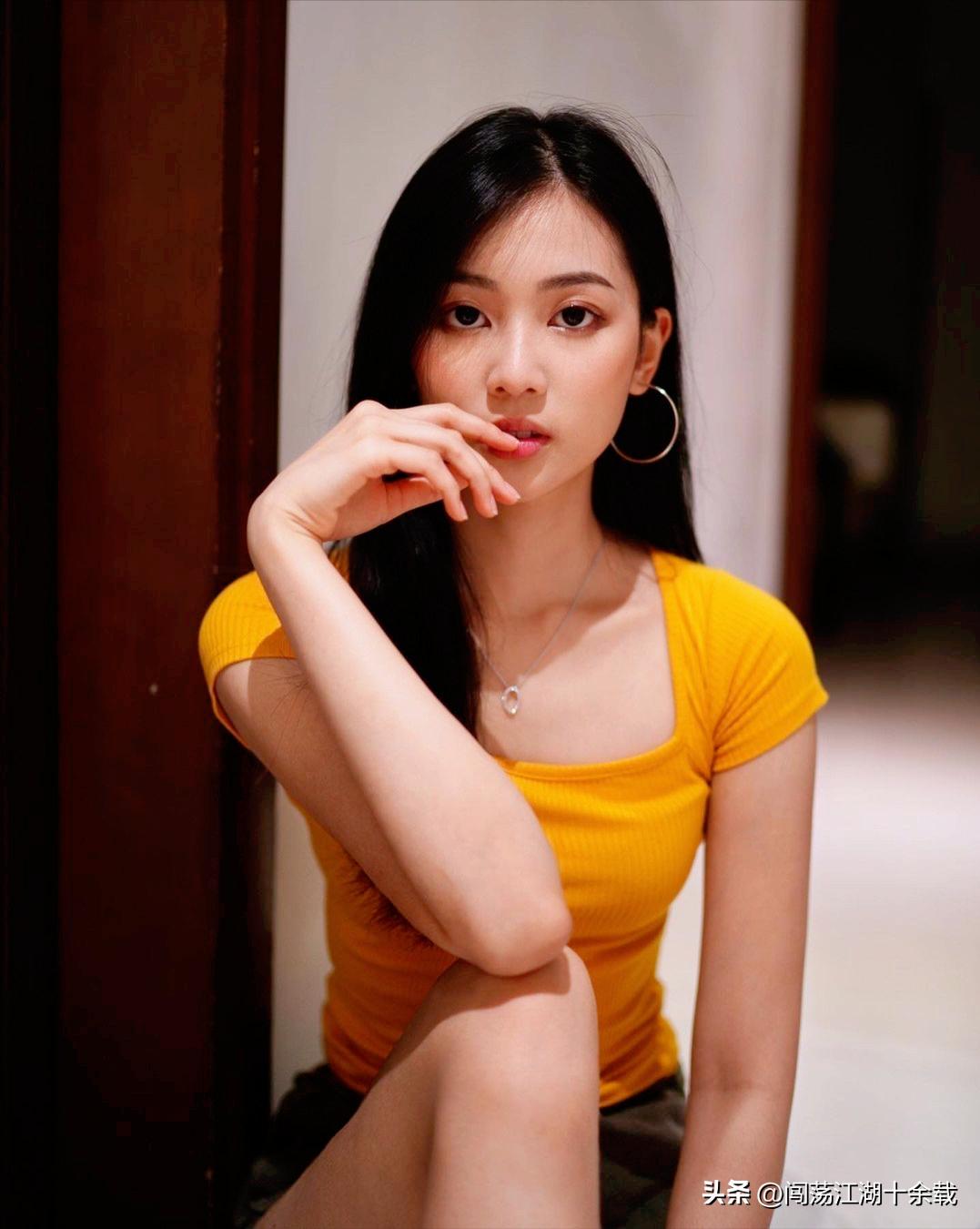 TVB's new actress, Guo Baiyan, has a sweet image and a tall figure. She ...