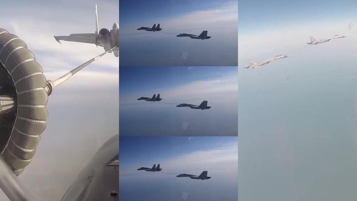 The historical confluence of sea and air forces, the scene above the ...