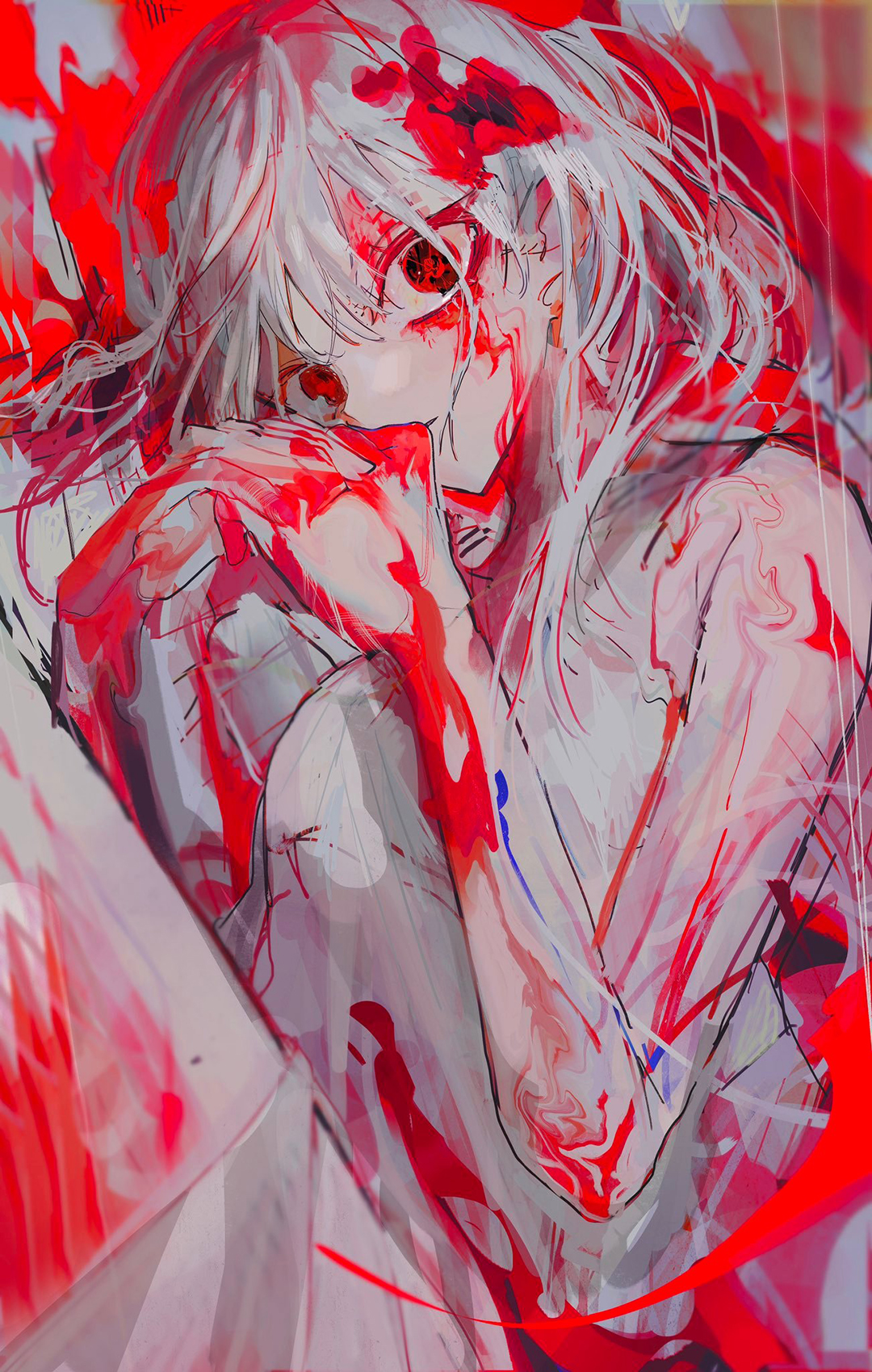 Two-dimensional character illustrations full of depression, the ...