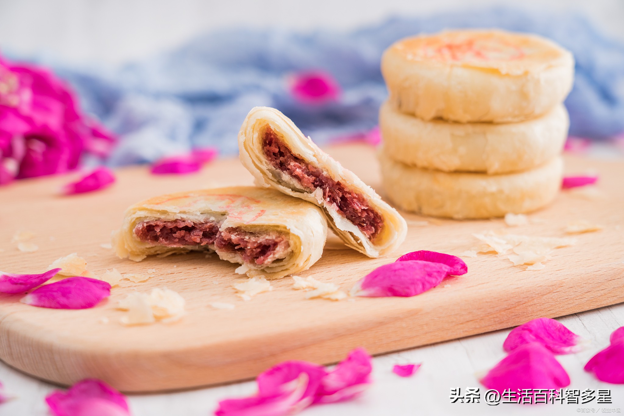 Traditional Chinese dim sum crispy rose sweetheart cake, how to make it ...